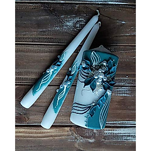 Magik Life Unity Candle Set for Weddings-Wedding Unity Candles-Candle Sets-6 Inch Pillar and 2 10 Inch Tapers -Unity Candle