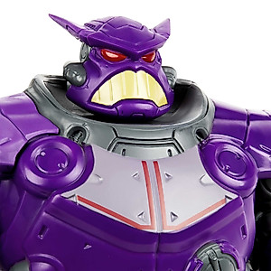 Mattel Disney Pixar Lightyear Action Figure, Blaster Attack Zurg with Lights, Sounds, Blaster & 3 Projectiles, 12-inch Scale