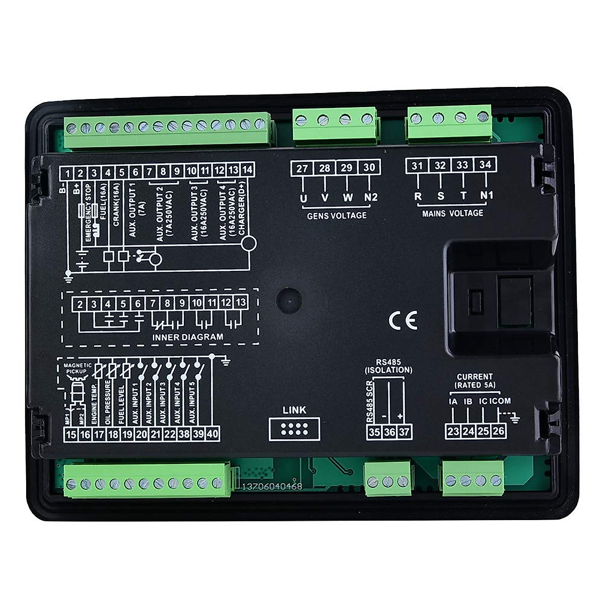 Electric Generator Controller Module, DGS6110U Electronic Generator Controller Module Control Panel LCD Display