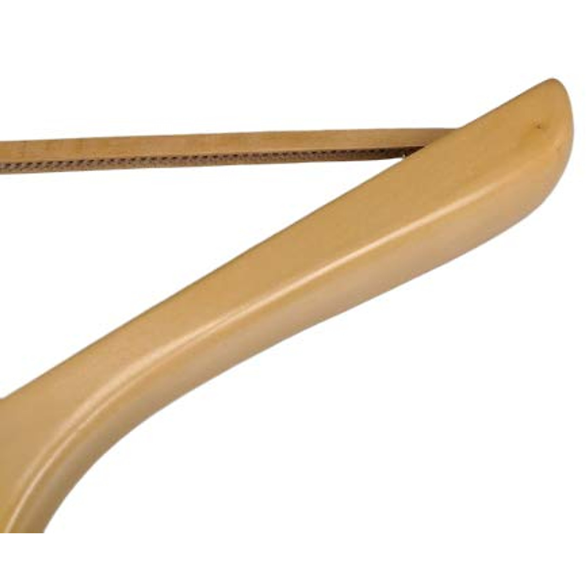 Natural Finish Deluxe Suit Hanger with Bar (Set of 5)