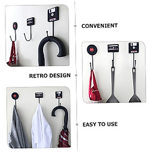 Zerodeko 3pcs Home Decoration Shower Room Towel Hooks Decorative Wall Hooks Adhesive Wall Hook Music Coat Hooks Magnetic Tape Household Key Hanger Soft Rubber Vintage Key Holder