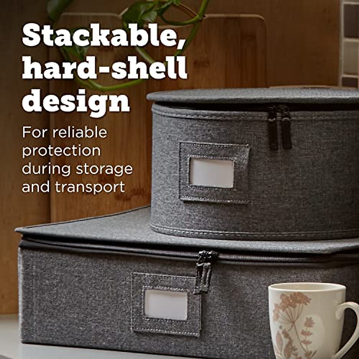 storageLAB Stemware Storage Cases (5 Piece Hard Shell Set for China Storage)
