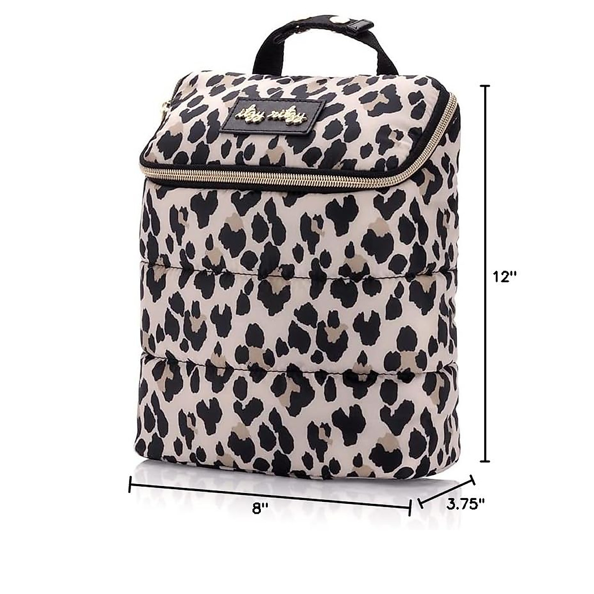 Itzy Ritzy Lightweight Insulated Bottle Bag – Keeps Bottles Warm or Cool - Holds 3 Bottles and Features Interior Pocket for Ice Pack (Not Included), Leopard