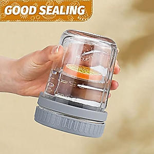 Nialnant Overnight Oats Containers with Lid and Spoon,2 Pack Mason Jars for Overnight Oats,Reusable Overnight Oats Jars for Yogurt Parfaits,Fruit,Vegetable