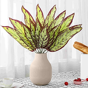 Lackingone 3 Pack Artificial Fern Plants Fake Leaves for Grass Backdrop Wall Fake Plants Home Garden Office Hanging Basket Wedding Indoor House Plants Green Wall Decoration Table Decor