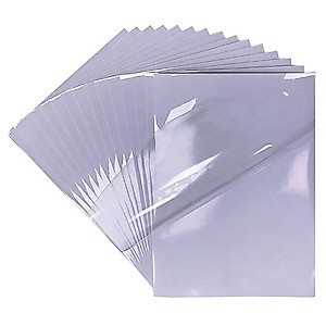 Bleidruck 50 Sheets Paper - 25 sheets 8.25x11.7 Inches Holographic Premium Cold Laminated Film & 25 Sheets A4 Crystal Clear Printable Vinyl Sticker Paper