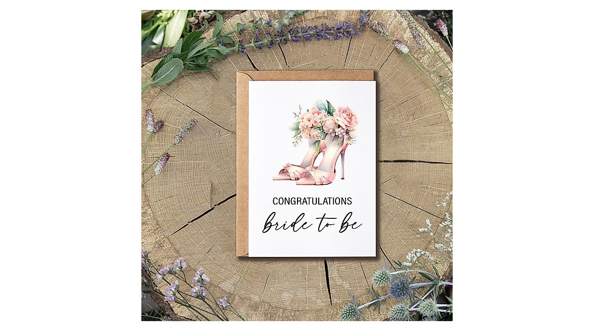 Congratulations Bride To Be Card | Bridal Shower & Wedding