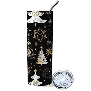 Medpol Christmas Tree insulated tumblers，Christmas Tree coffee cup Gift，Christmas Tree Drinking Glasses-Tea Cup-Coffee Mug tumbler with lid and straw 20 oz insulated tumbler cups