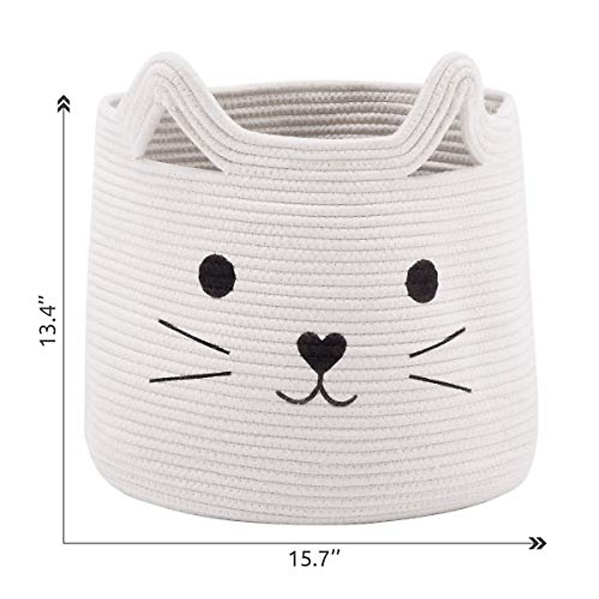 72L Freestanding Laundry Hamper, Collapsible Waterproof Clothes Basket with Easy Carry Long Handle, Washing Bag for Clothes, Toys (1 Pack, White)