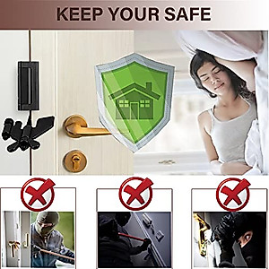 Upgraded Portable Door Lock Safety and Privacy Door Locker for Travel, Home, Dorm, Hotel and Airbnb, Additional Security and Safety, Secure Your Room and Home Doors Against High Impact or Pressure