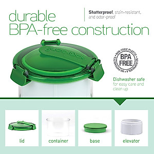 Casabella Guac-Lock Container, White, Green/Clear