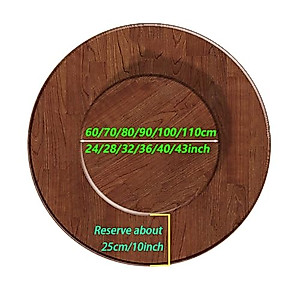 MAGILL Wooden Lazy Susan Turntable for Dining Table Swivel Serving Plate, Oversized Tabletop Rotating Tray 28in 32in 36in Round Solid Wood Tray，Dark (Color : Walnut, Size : 24in/60cm)