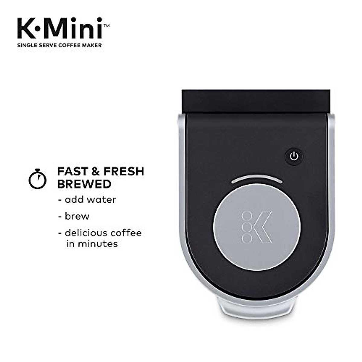 Keurig K-Mini Plus Single Serve K-Cup Pod Coffee Maker, with 6 to 12oz Brew Size, Stores up to 9 K-Cup Pods, Travel Mug Friendly, Matte Black (Renewed)