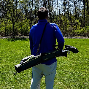 Izzo Golf Sunday Stand Bags - Lightweight Golf Stand Bag Sunday Bag ,Grey/Lime