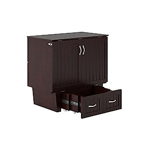 AFI, Sydney Twin Wood Murphy Bed Chest with Storage and Charging Station, Espresso