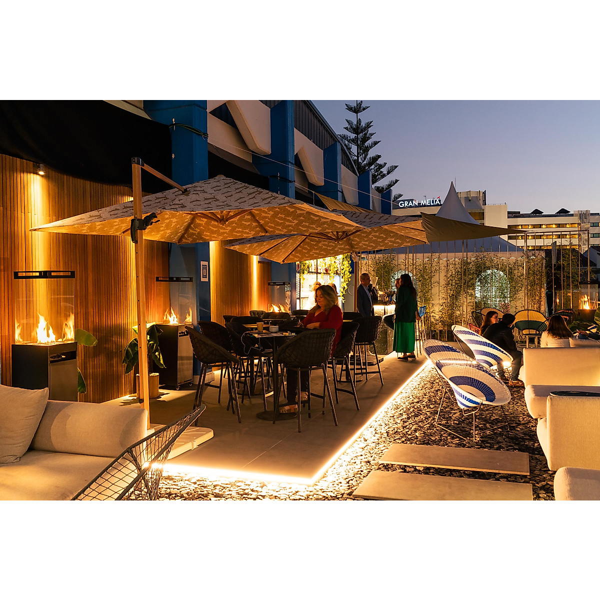 Planika Lighthouse Outdoor Patio Heater Propane Outdoor Fireplace for Patio Propane Fire Pit for Outside Heater Outdoor Gas Heaters for Patio Commercial