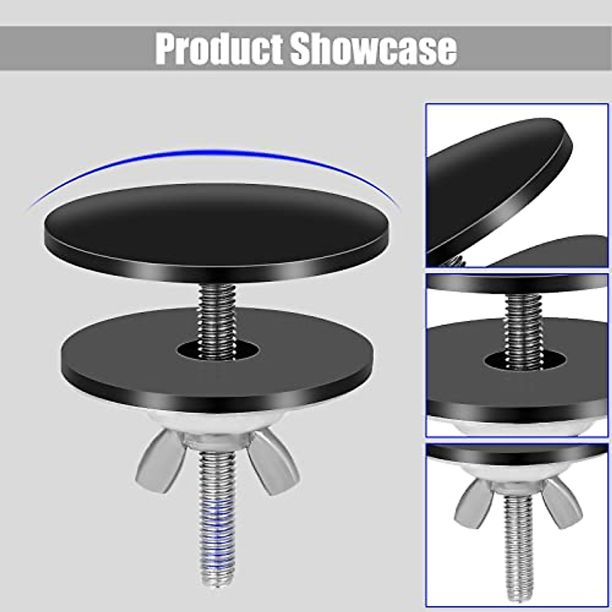 Kitchen Sink Hole Covers, 2 inch Stainless Steel Sink Tap Hole Plug Matte Black Faucet Hole Cover Kitchen Sink Hole Cap for Leakage Prevention