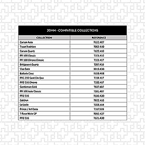 Tissot T852037163 20mm Lug Black Leather Strap