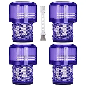 for Dyson V11 Torque Drive Cordless Vacuum Cleaner Replacement Filters Parts, Compatible with Dyson V11 SV14 Animal and V15 Detect Cordless Vacuum Models Filter, Compare to Part No.970013-02 (4 Pack)