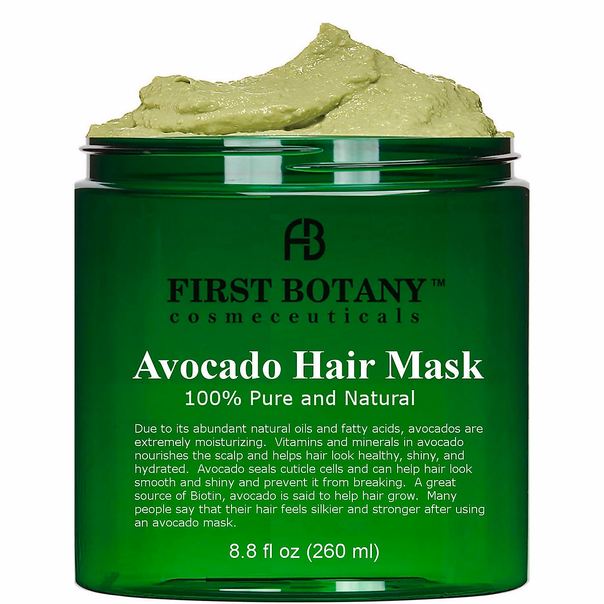 First Botany, Avocado Shea Nourishing Hair Mask - Restorative Deep Conditioning Hair Mask for Dry Damaged Hair and growth, Hair moisturizer & Conditioner, Sulfate Free hair treatment & hair care