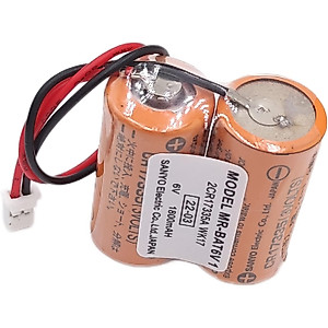 SHENYANG MR-BAT6V1 2CR17335A WK17 6V 1800mAh Battery with Plug for Mitsubishi CNC