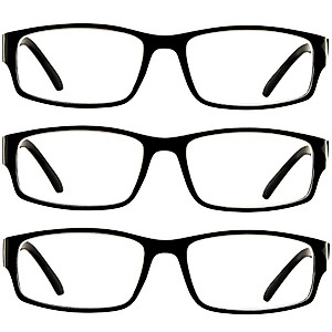 TruVision Readers Reading Glasses - 9504H - 3 Pack - Black - 1.75