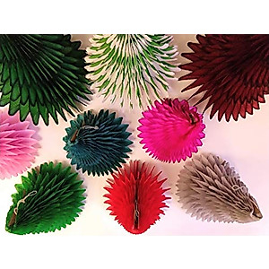 3-Pack 17 Inch Honeycomb Tree Decoration (Teal Green)