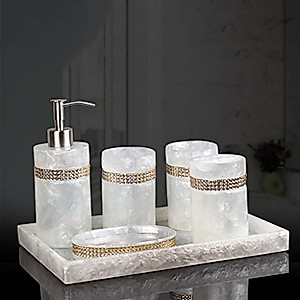 WYKDD Bathroom Set Five-Piece Set Mouthwash Cup Bathroom Supplies Set Wedding Gifts
