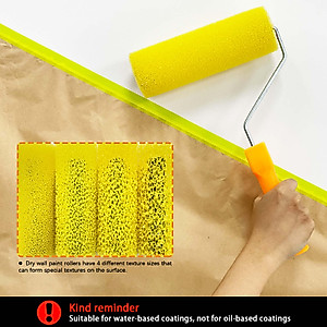 YLTOLOO 8 Pcs Textured Paint Roller Covers, 4 inch Small Textured Foam Drywall Texture Paint Rollers, House Paint Roller Covers for Art Painting Walls Ceilings