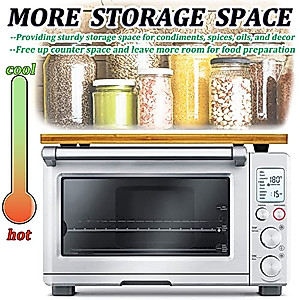 ANFU Cutting Boards Compatible with Breville BOV800XL/845BSS/860BSS, Butcher Block for Toaster Smart Oven Pro Air Fryer, Increates Storage space and Protects Cabinets (17.8x10.8 inch)