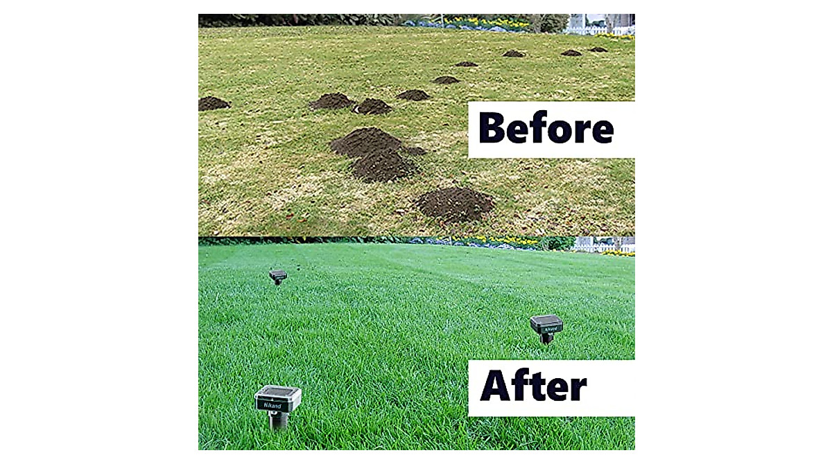Mole Repellent Stakes - Solar Powered Pest Control