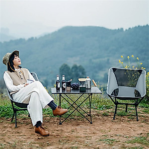 ZJDU Table and Chairs Set 2 Person - Outdoor Folding Table and Chairs Patio Furniture Sets, Portable Picnic Table with Folding Oxford Cloth Chairs,for Garden and Balcony,Hiking, and Travel,40×35×29cm