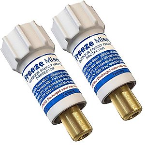Freeze Miser 2 Pack - Outdoor Faucet Freeze Protection | Durable Replacement for Faucet Covers for Winter - Freeze Proof Outdoor Faucet Protector - Low Maintenance & Easy to Install - Saves Water