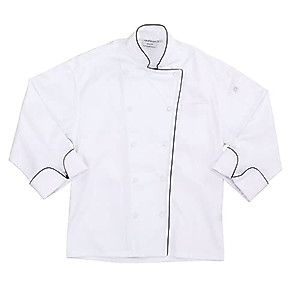 Chef Works Men's Sicily Executive Chef Coat, White, X-Large