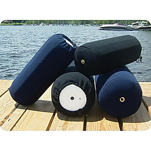 Taylor Made Products 9032 Fleece Boat Fender Cover for Center Rope Tube Style Fenders (10" x 26", Black)