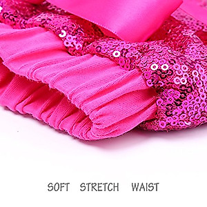 Cilucu Baby Girls Shorts Toddler Sequin Shorts Sparkles on Both Sides Hot Pink 5T