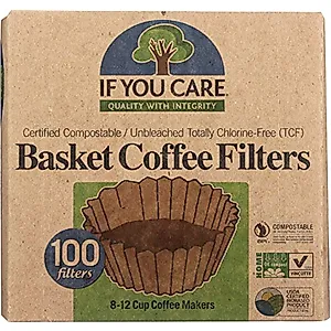 If You Care Coffee Filter Baskets ( 1x100 CT ), Fits 8-12 Cup Drip Coffee Makers