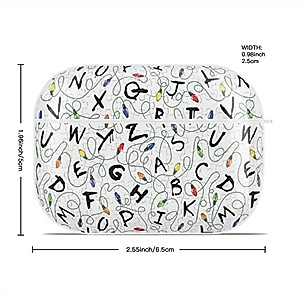 Case Cover for AirPods Pro Stranger Letter Things White Full Body Protection Case Earphone Earset Case Hard PC Cover