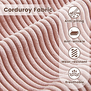 XIZZI 80" Small Sectional Sofa Couches for Living Room,L-Shape Sofa Couch with Chaise,Cloud Couch for Office,Comfy Chaise Sofa for Apartment Small Space (Corduroy,Right Facing Chaise, Pink)