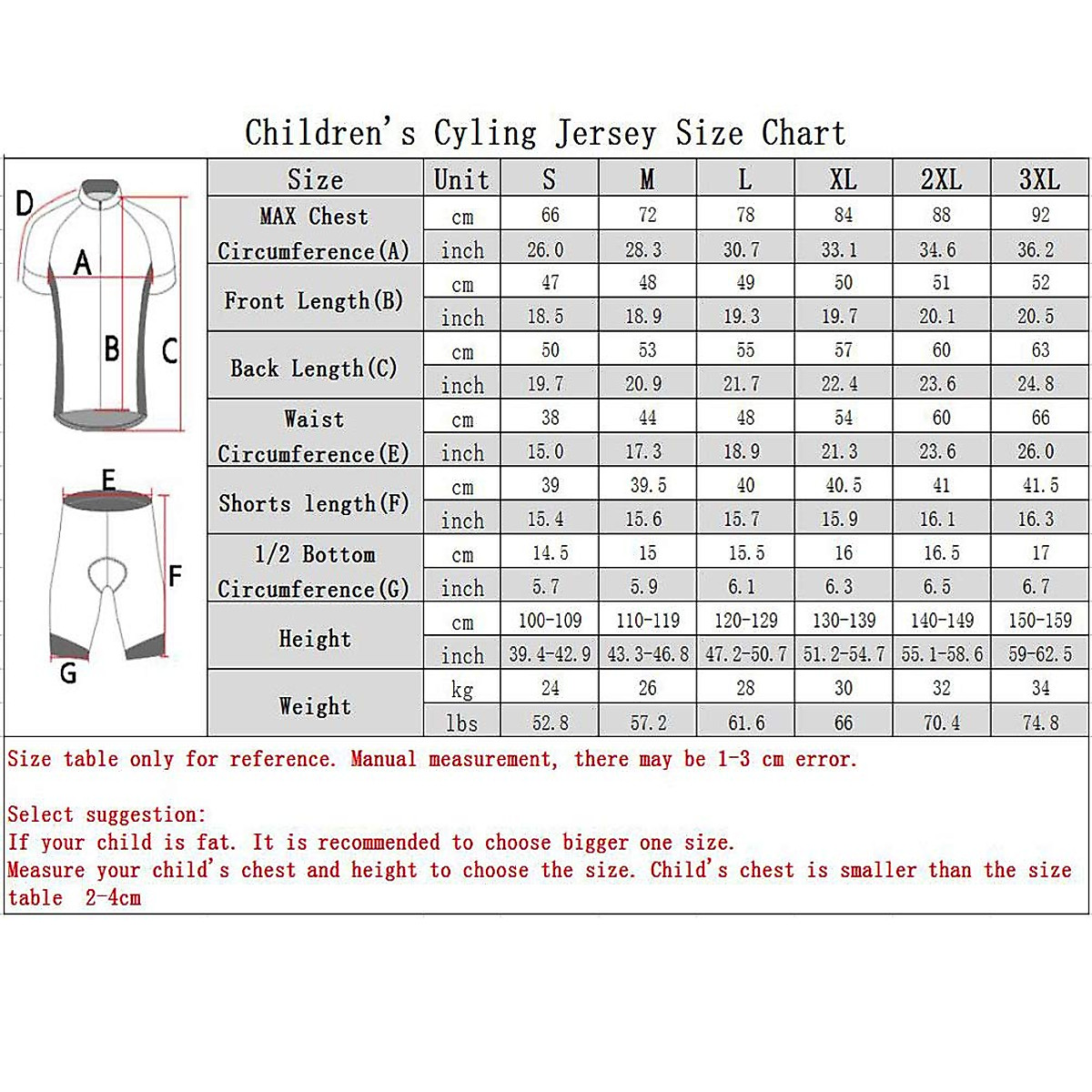 Children Bike Clothing Riding Summer Cycling Jersey Shorts Padded Bicycle Sportswear Rocket Blue XL