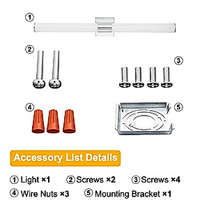 GREENLUX 36 INCH Round LED Vanity Light for Bathroom 5CCT 2700K/3000K/3500K/4000K/5000K Bathroom Lights Over Mirror Vanity Lighting Fixtures 30W(Chrome)