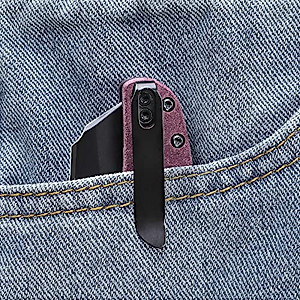 Kizer C01c(Mini) EDC Knife Sheepdog Red Richlite Handle, 4V Pocket Folding Knife, Removable Flipper Tab V3488A5