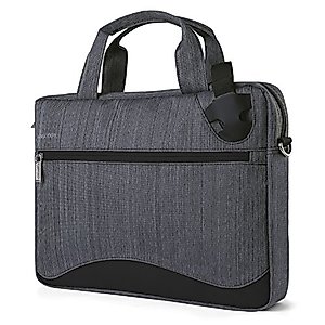 Slim Black Anti-Theft Laptop Messenger Bag 13 14-inch for Dell Alienware, ChromeBook, Latitude, Inspiron, XPS
