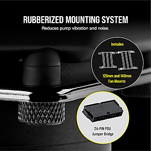 Corsair Hydro X Series XD5 RGB Pump/Reservoir Combo - D5 PWM Pump - 330ml Reservoir - Ten Individually Addressable RGB LEDs - Temperature Sensor - Black