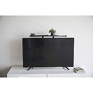 Yamazaki Home Smart VESA-Compliant TV Shelf floating shelves, One Size, Black