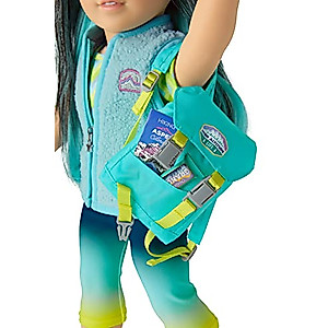American Girl Corinne Tan Girl of The Year 2022 18-inch Doll Camping Accessories with Backpack and Canteen, for Ages 8+