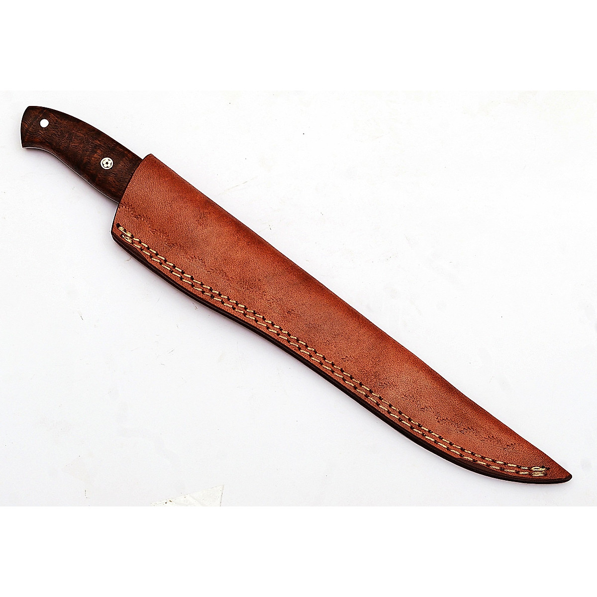HM TRADING Custom Handmade Damascus Steel Fillet Knife with Beautiful Rose wood Handles (Brown)