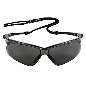 KleenGuard™ V30 Nemesis™ Polarized Safety Glasses (28635), Smoke Grey Lenses, Gunmetal Frame, Unisex Sunglasses for Men and Women (Qty 1)