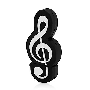 CHUYI Novelty and Cute Music Note Shape Design 32GB USB 2.0 Flash Drive Pen Drive Memory Stick Storage Cool Thumb Drive U Disk Gift (Black-1 Pack)