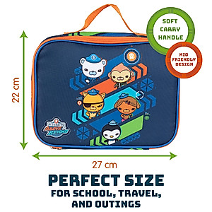 Octonauts Above & Beyond Insulated Lunch Sleeve, Blue - Soft Thermal Tote Lunch Bag, Fits Containers, Jars, Ice Packs- Lunch Box Keeps Food Fresh for Hours- Perfect For Kids- School, Travel, On-The-Go